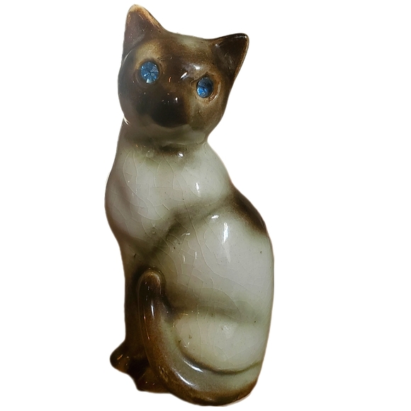 Accents | Small Vintage Ceramic Siamese Cat Statue Figurine With ...